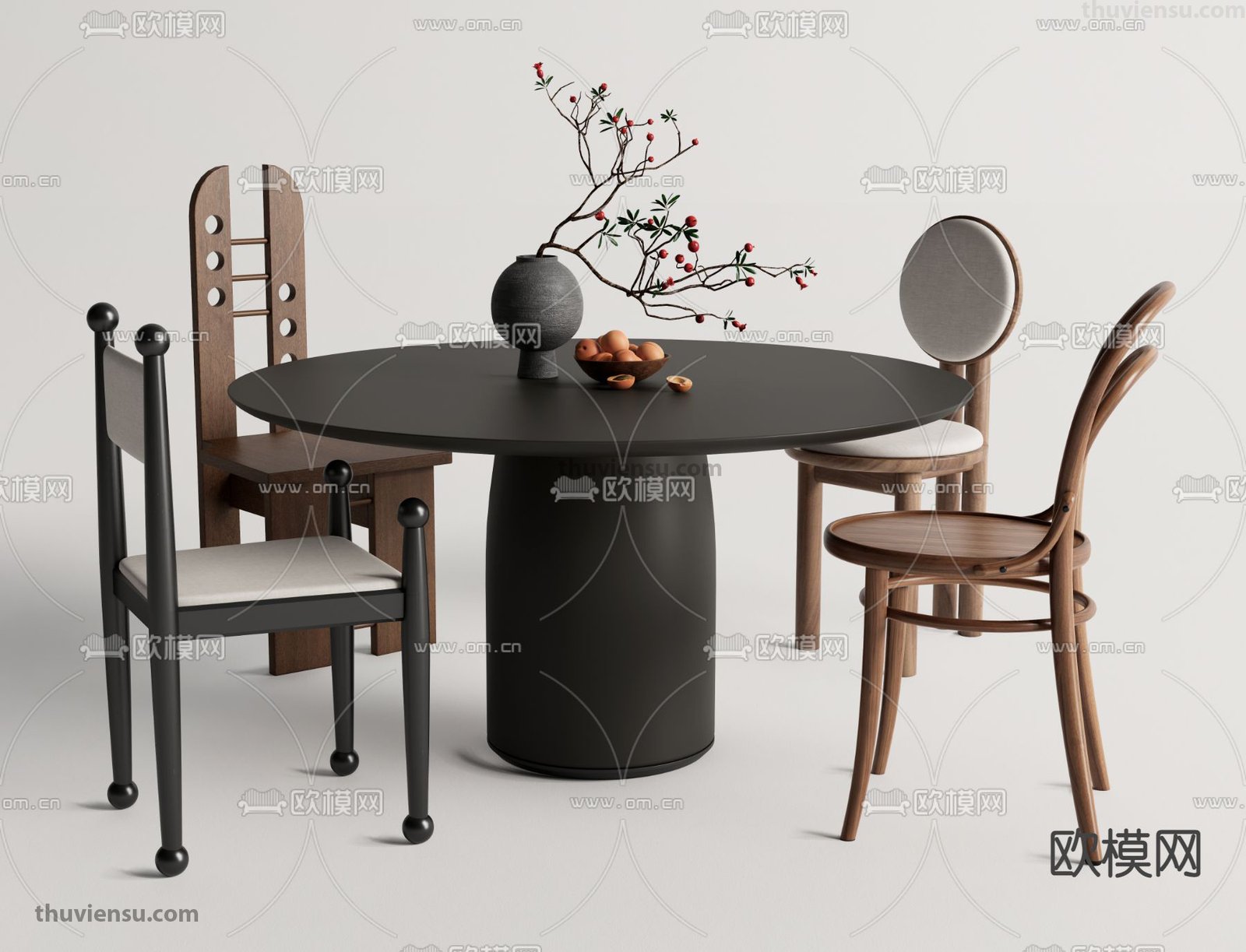 SU Table + Chair-14104746-SU - Thư Viện KTS