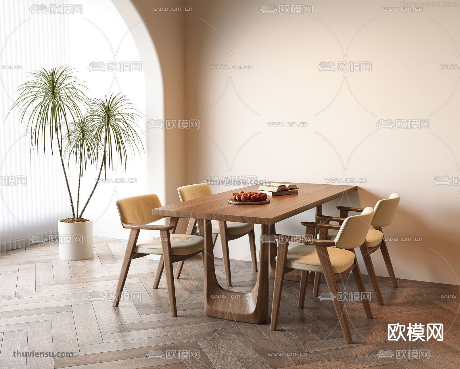 SU Table + Chair-14122335-SU - Thư Viện KTS