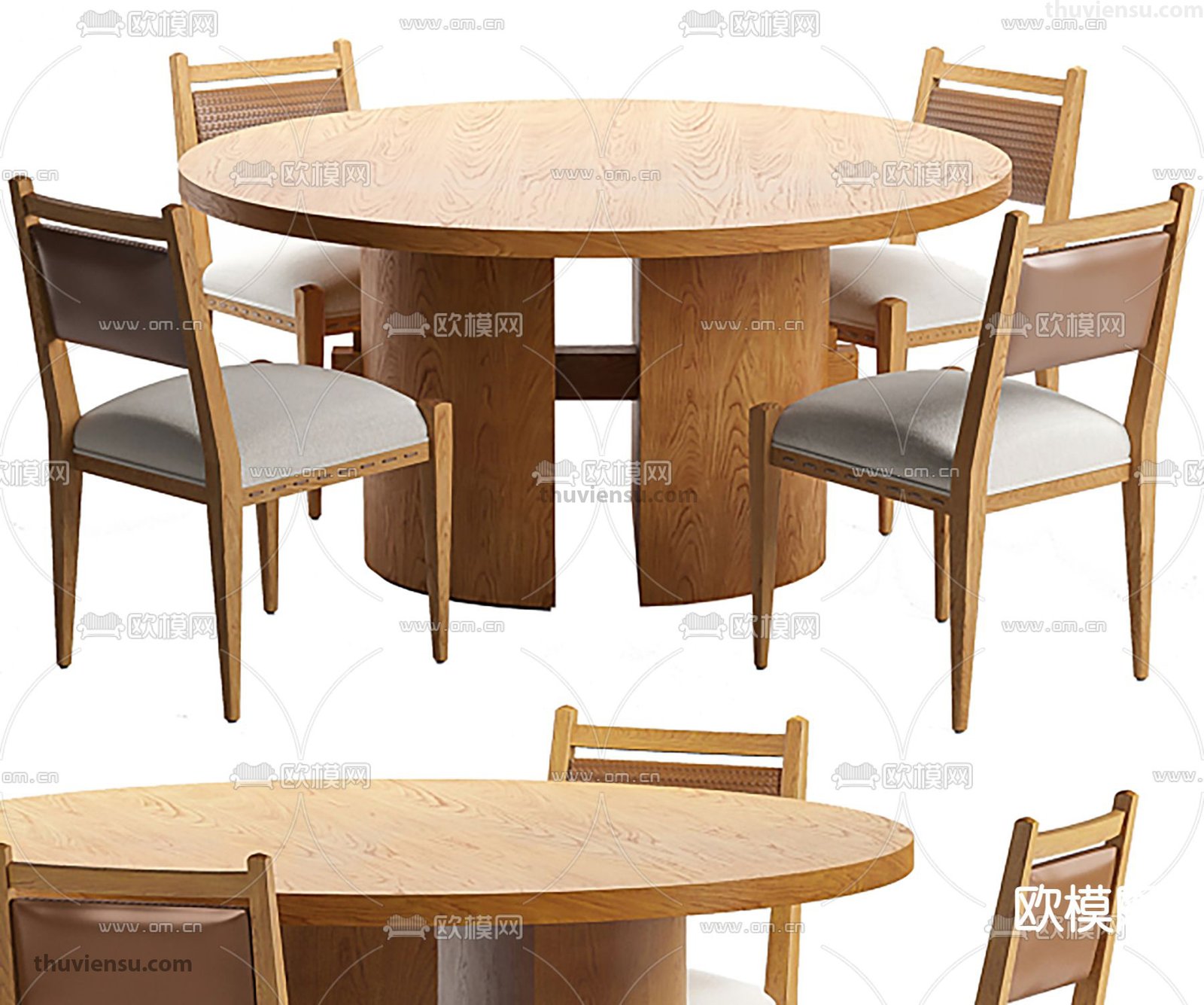 SU Table + Chair-14124286-SU - Thư Viện KTS