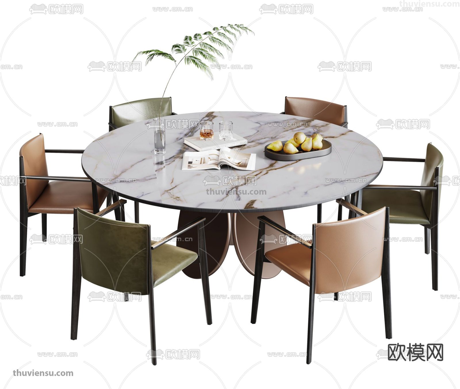 SU Table + Chair-14129684-SU - Thư Viện KTS